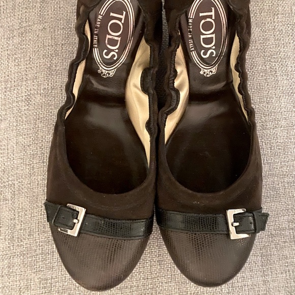Tod's | Shoes | Tods Ballet Flats With Leather Toe | Poshmark